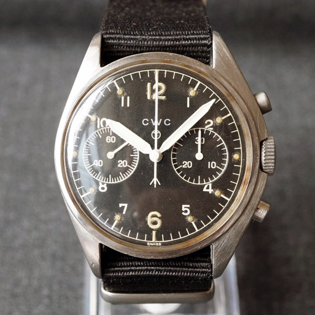1974 CWC UK ROYAL AIRFORCE PILOT'S ISSUED MILITARY CHRONOGRAPH WATCH ...