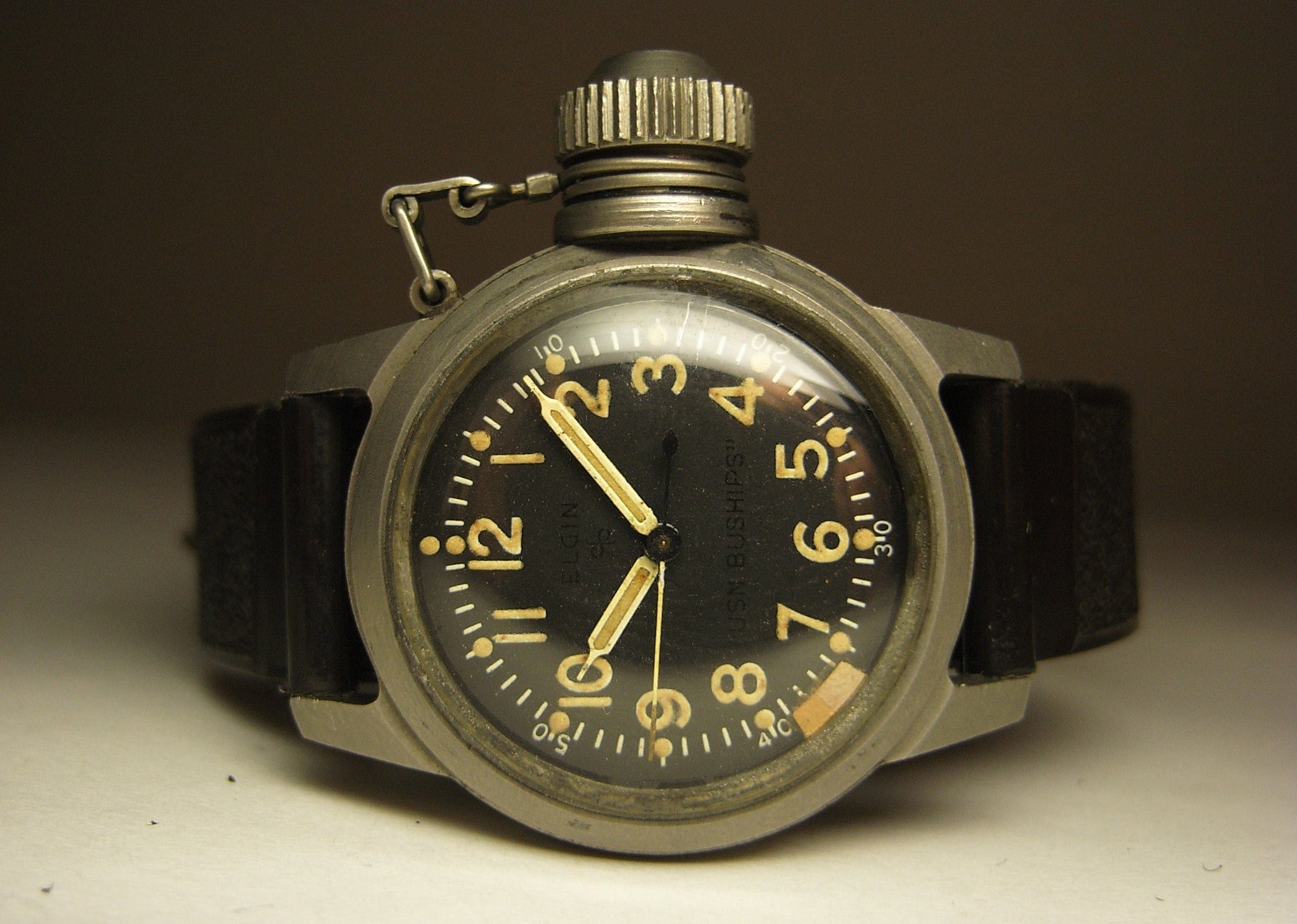 ELGIN U.S.MILITARY NAVY UDT DIVER'S CANTEEN WATCH MINT 1950 KOREAN WAR ...