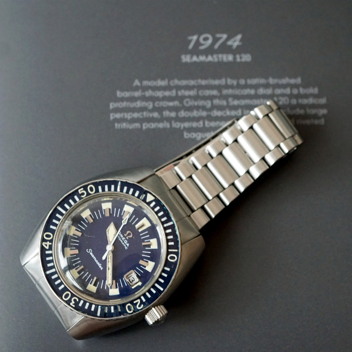 1970 OMEGA SEAMASTER 120 DEEP BLUE 166.073 DIVER WATCH – NOSTIME